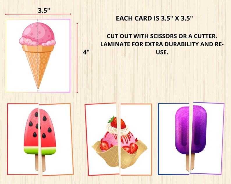 Ice Cream Matching Activity,summer Puzzles,symmetry Puzzles,popsicles ...