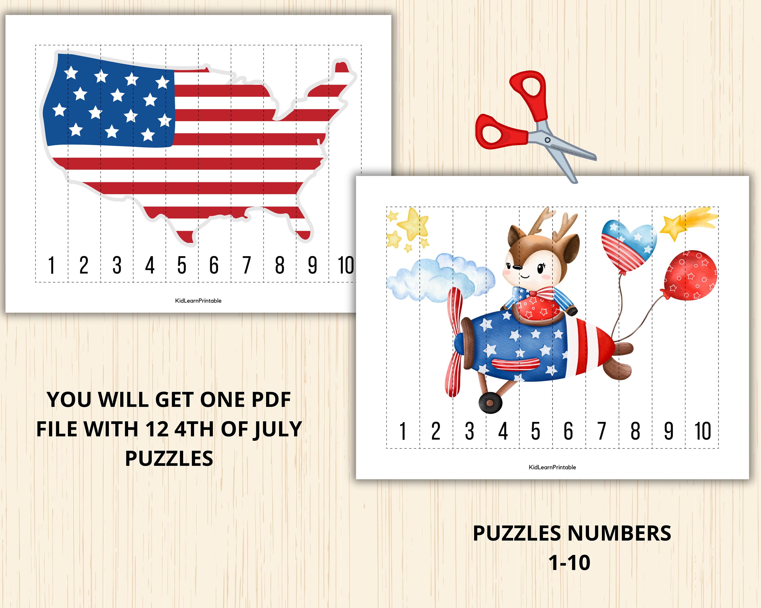 4th of July Number Sequence,numbers 1-10,4th July Preschool,usa ...