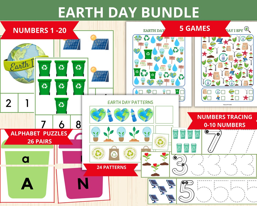 Earth Day Bundle,preschool Busy Book,spring Busy Bin,earth Day ...