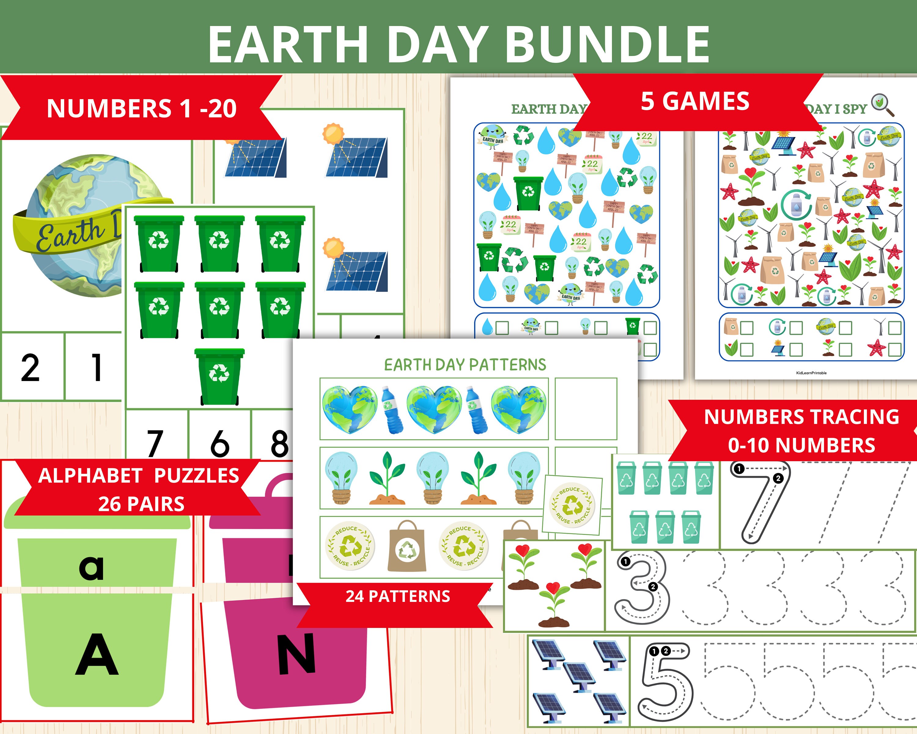 Earth Day Bundle,preschool Busy Book,spring Busy Bin,earth Day ...