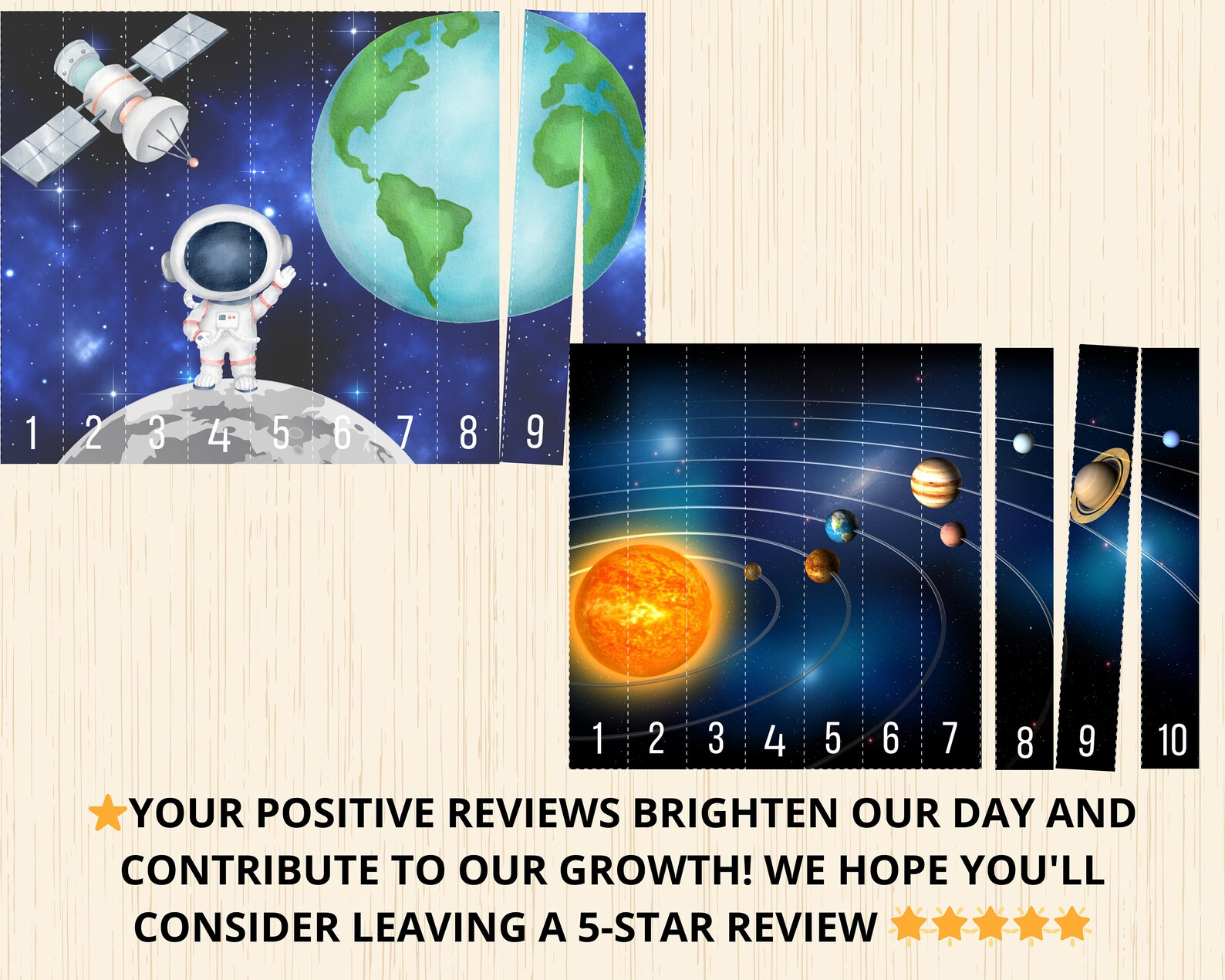 Space Puzzles,space Activities,outer Space Number Sequence,numbers 1-10 ...