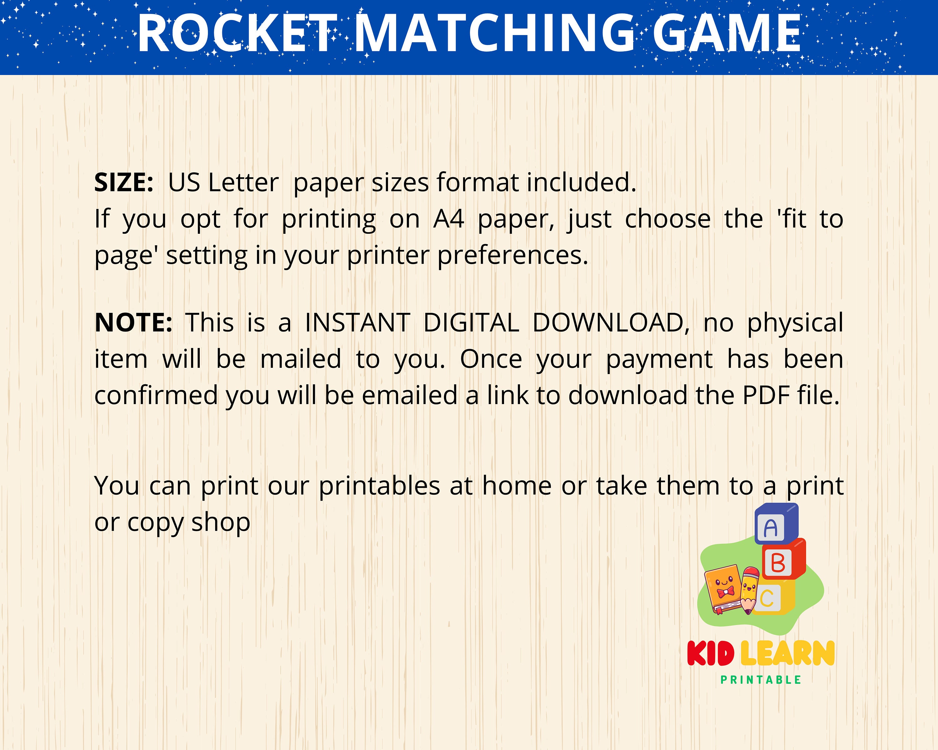 Space Matching Game,rockets Matching Activity,solar System Game, Space ...