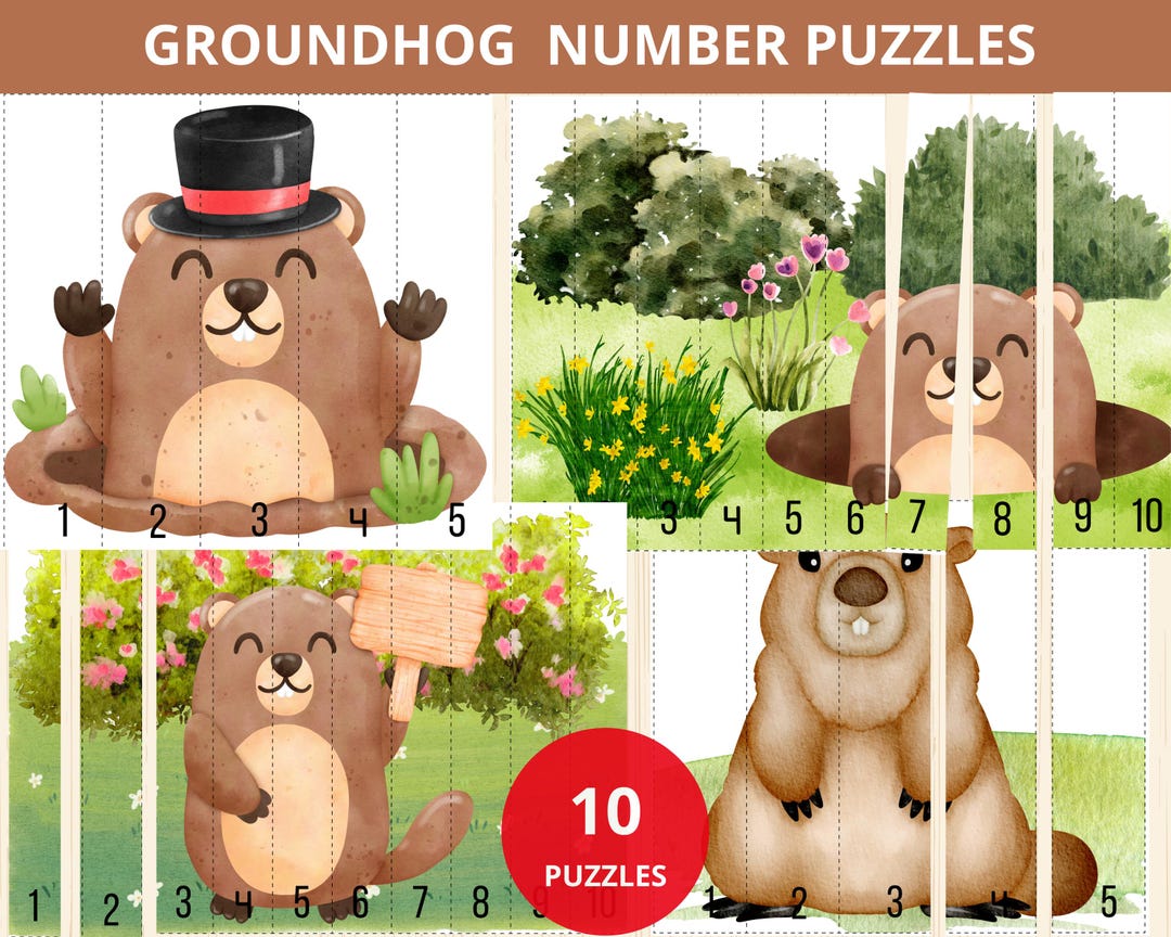 Groundhog Day Number Sequencing,groundhog Number Puzzles,groundhog ...