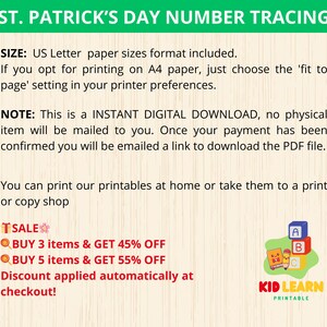 St. Patrick's Number Tracing,st Patricks Tracing Whorksheets,spring ...
