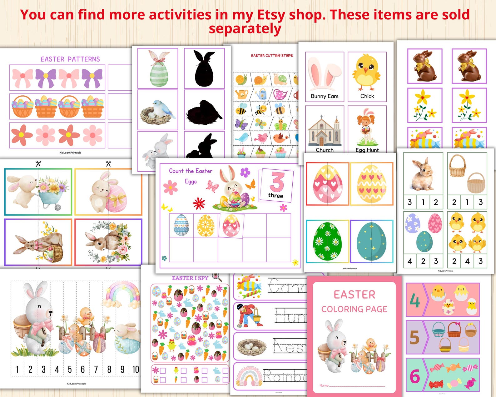Easter Color Matching,bunny Color Match,easter Matching Game,color ...