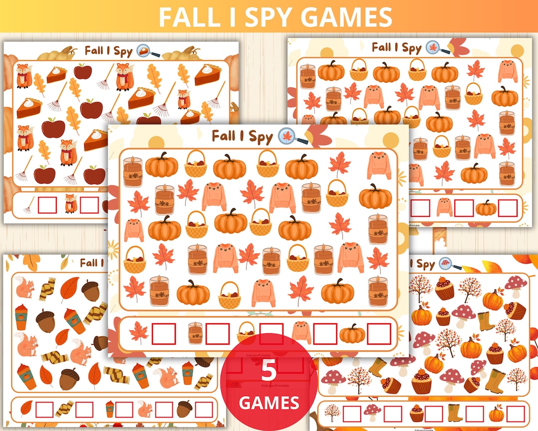 I Spy Fall,fall I Spy Game,autumn I Spy,autumn Activity,count 10 ...