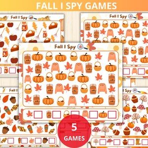 I Spy Fall,fall I Spy Game,autumn I Spy,autumn Activity,count 10 ...