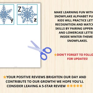Snowflake Alphabet Puzzle,snowflake Symmetry Alphabet,winter Alphabet ...