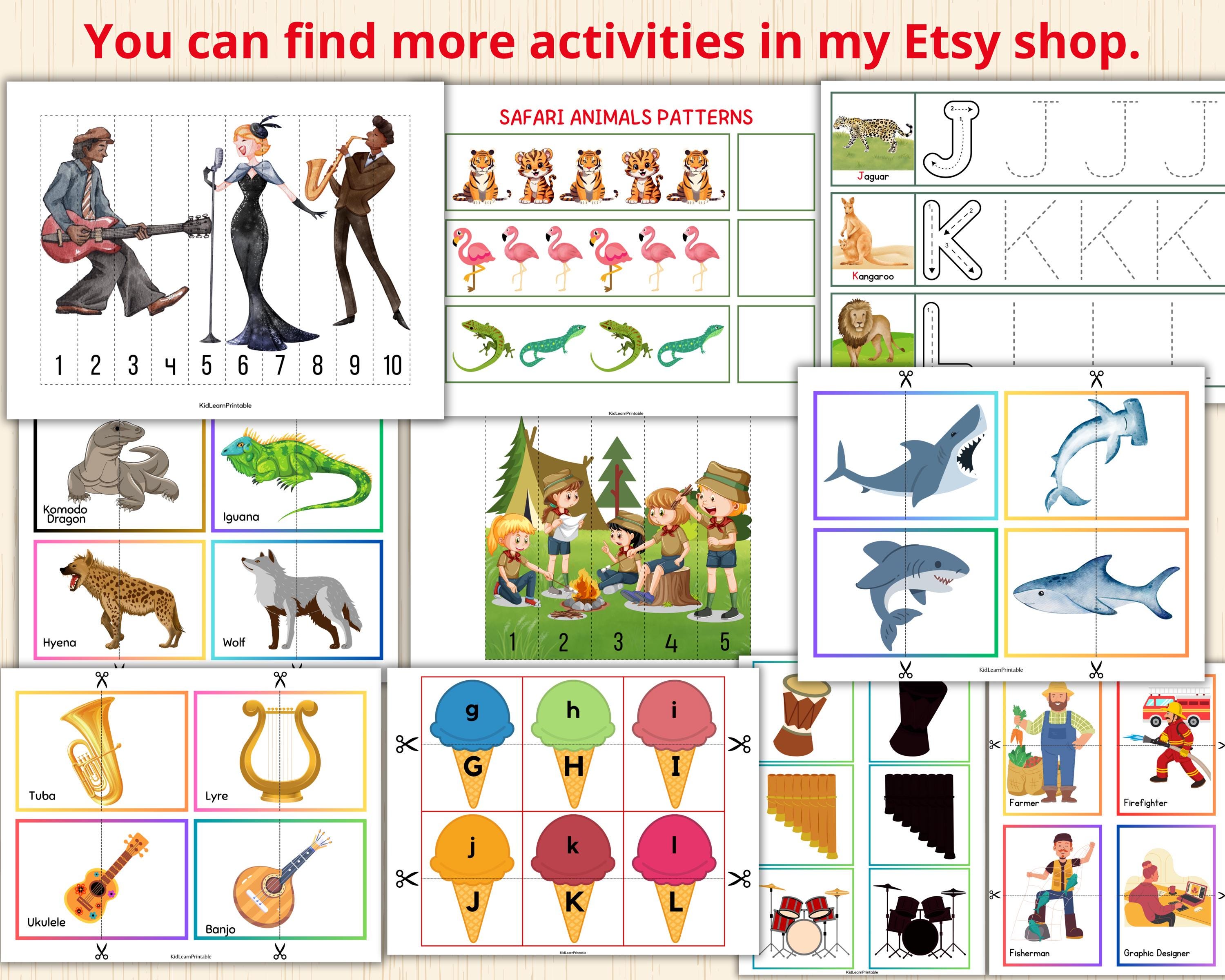 Musical Instruments Alphabet Cards,music Instruments Flashcards,music ...