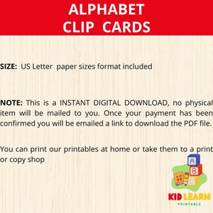 Alphabet Clip Cards,montessori Alphabet Cards,phonics Printable ...