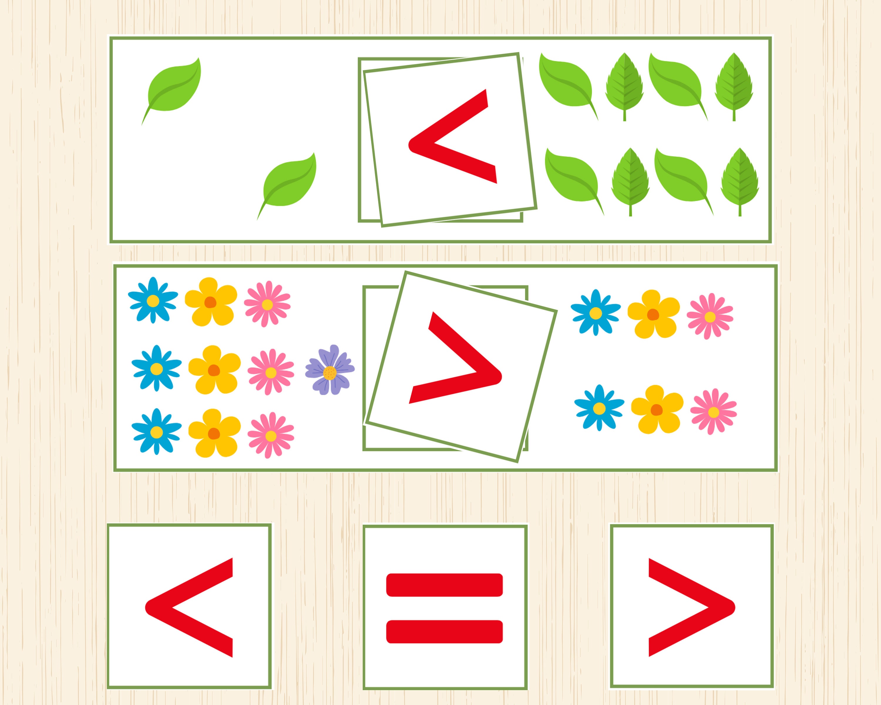 Spring Preschool,spring Math,comparing Quantities,comparing Numbers ...