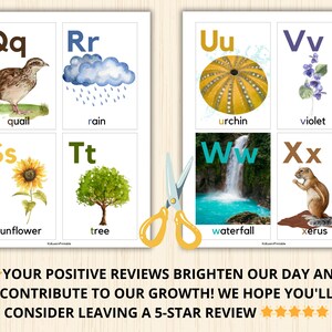 Nature Alphabet,nature Flashcard,fall Unit Study,alphabet Cards for ...