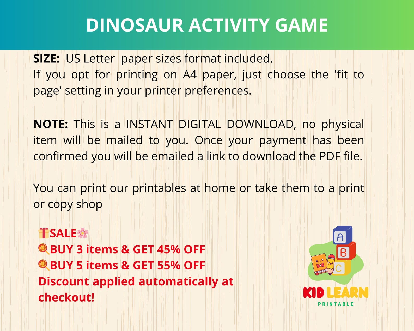 Dinosaur Activity Game,dinosaur Pattern Game,sequencing Activity,color ...