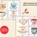 Tea Cups Symmetry Matching Puzzles,teacups Matching Game,mother's Day ...