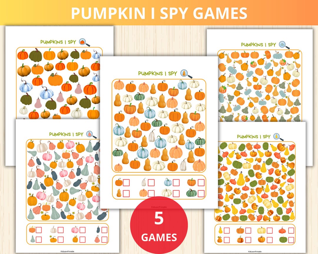 I Spy Pumpkins,fall Counting Activity,fall Worksheets,fall Preschool,i ...