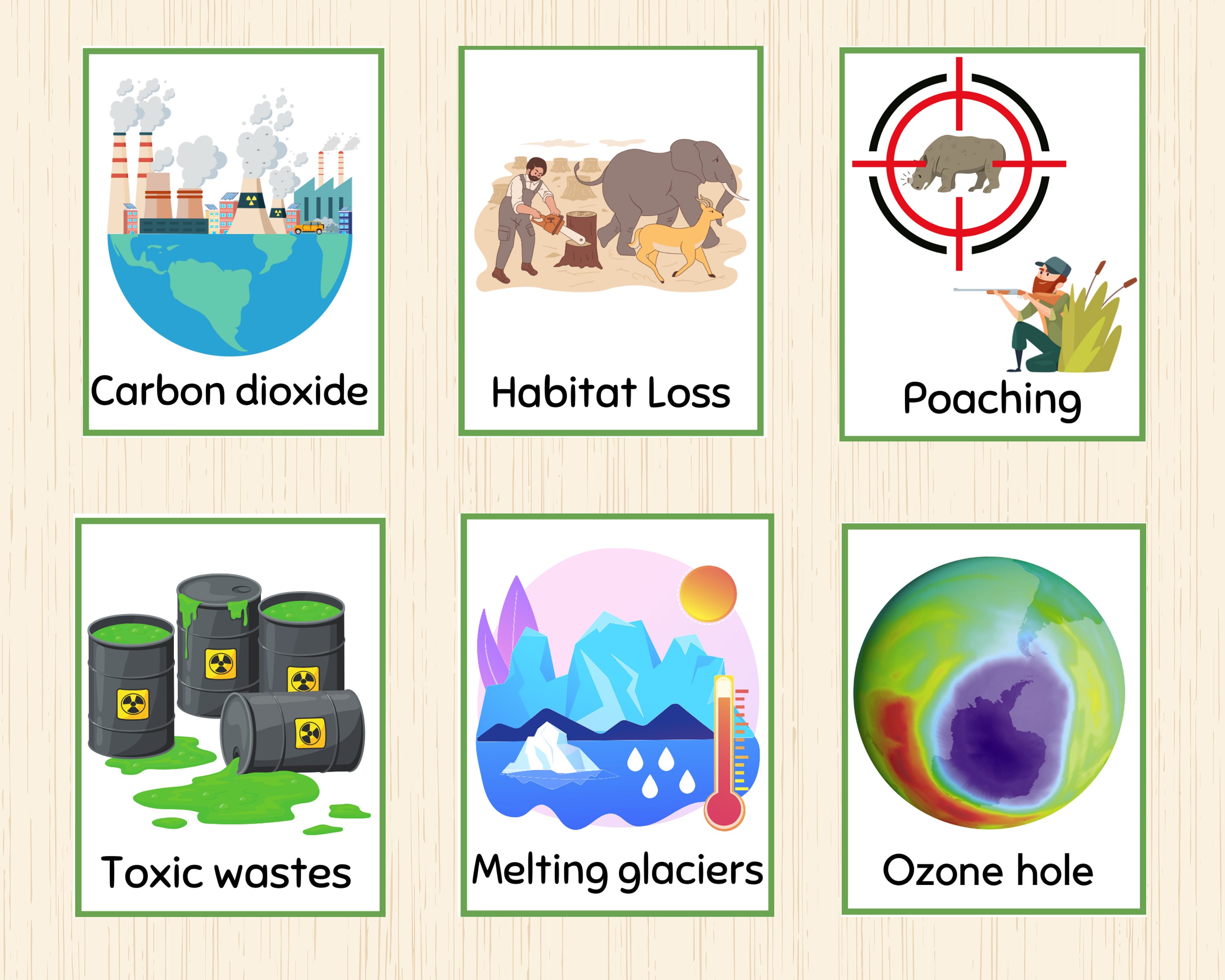 Environment Day Flashcards,earth Day Activity for Kids,earth Day ...