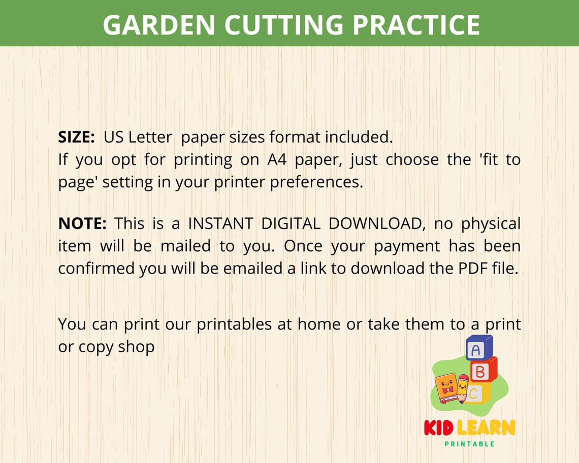 Garden Cutting Practice,spring Scissor Strips,garden Cutting Strips ...