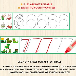 St. Patrick's Number Tracing,st Patricks Tracing Whorksheets,spring ...