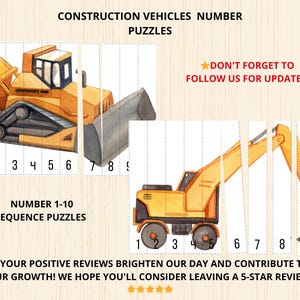 Construction Vehicles Puzzles,vehicles Number Sequence Puzzle,vehicles ...