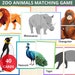 Zoo Animals Matching Game,zoo Animals Puzzle Pairs,puzzle Symmetry ...