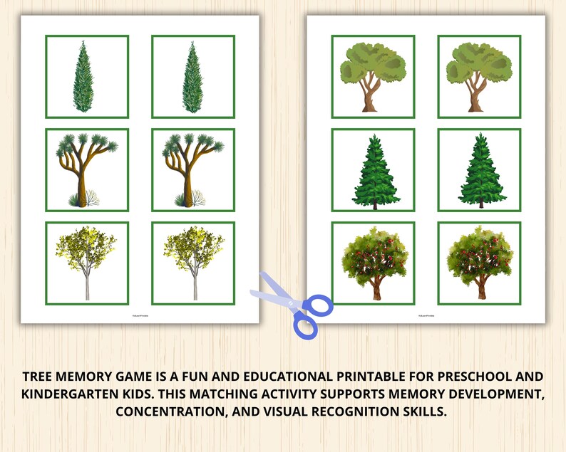 Tree Memory Game,tree Matching Game,tree Unit Study,nature Memory Game ...