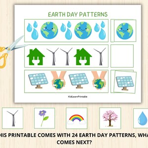 Earth Day Patterns,earth Day Busy Book,earth Day Activity, Cut and ...