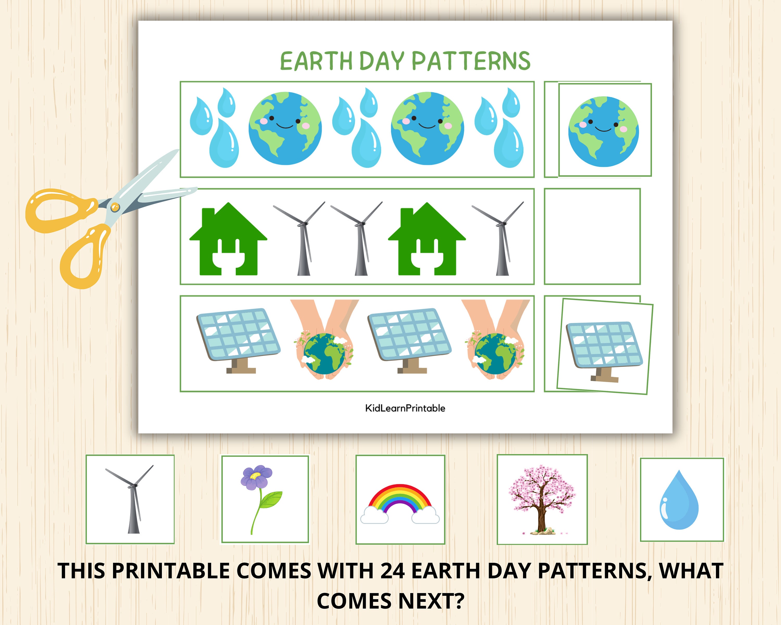 Earth Day Patterns,earth Day Busy Book,earth Day Activity, Cut and ...