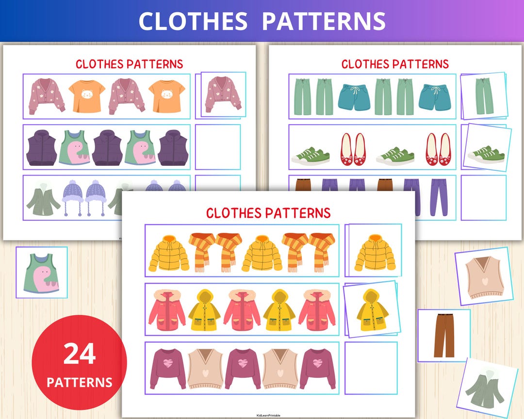 Clothes Patterns,clothes Activity,clothes What Comes Next,pattern ...
