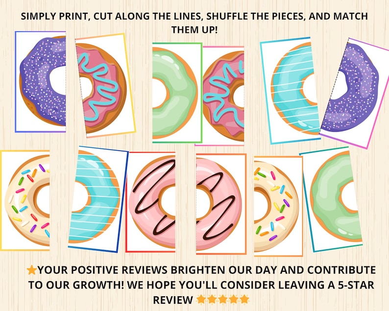 Donut Matching Game,donut Symmetry Puzzles,match the Donut,match Halves ...