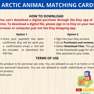 Arctic Animal Matching,arctic Animal Puzzle,winter Animal Montessori ...