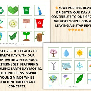 Earth Day Patterns,earth Day Busy Book,earth Day Activity, Cut and ...