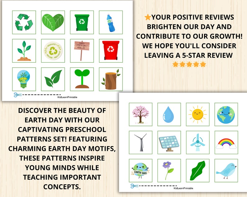 Earth Day Patterns,earth Day Busy Book,earth Day Activity, Cut and ...