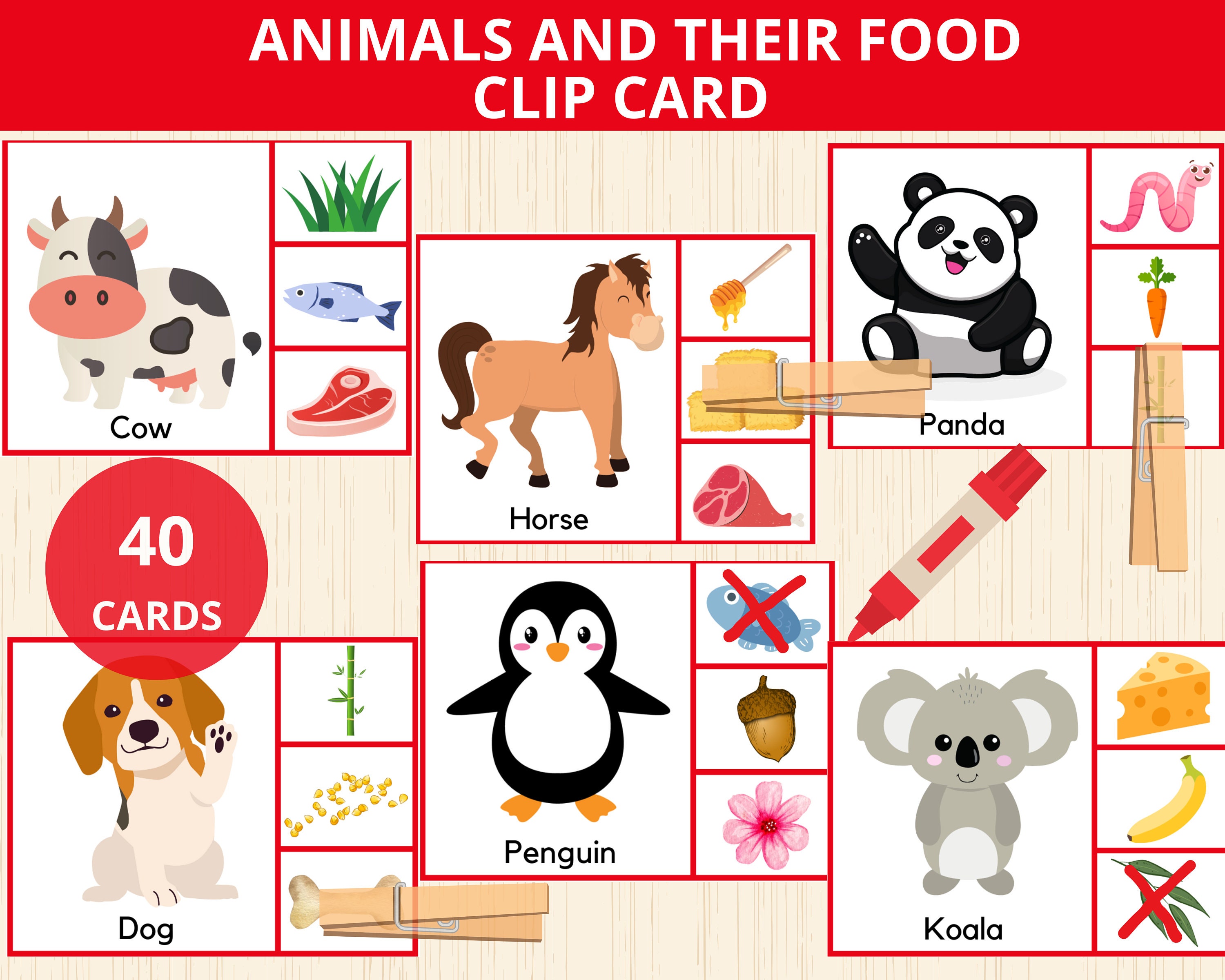 Animals and Their Food Matching,animals Food Games,animal Matching Food ...