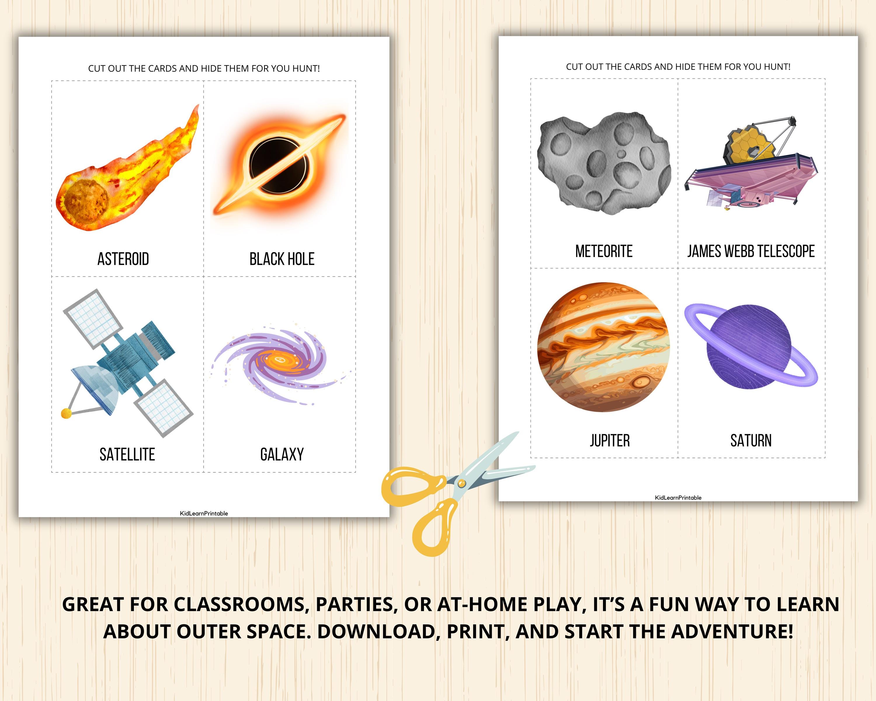 Space Scavenger Hunt,outer Space Treasure Hunt,galaxy Universe Activity ...