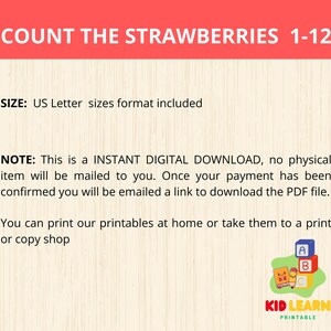 Valentine Count Strawberries Math Printable, Counting Valentines ...