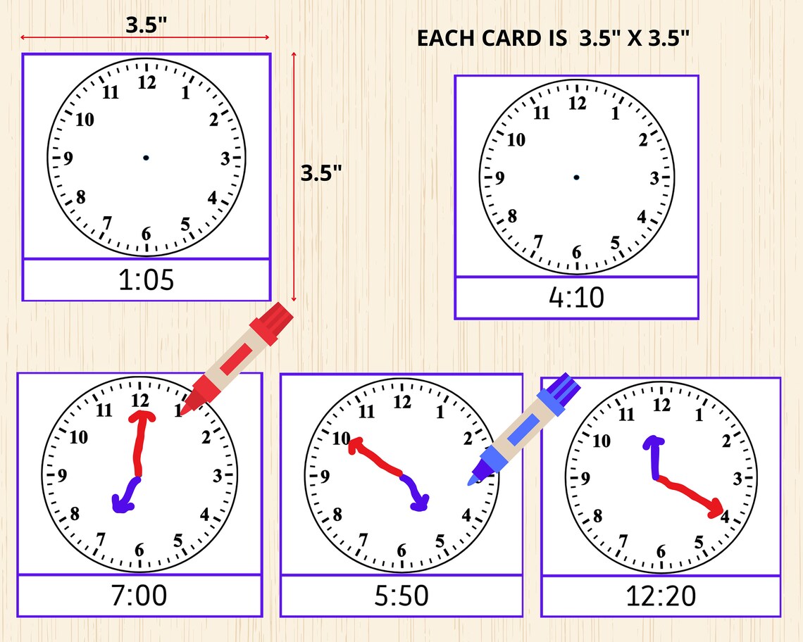 Draw Clock Hands, Clock Activity, Telling Time,learn the Time ...