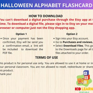Halloween Alphabet Cards,halloween Flashcards,halloween Homeschool ...
