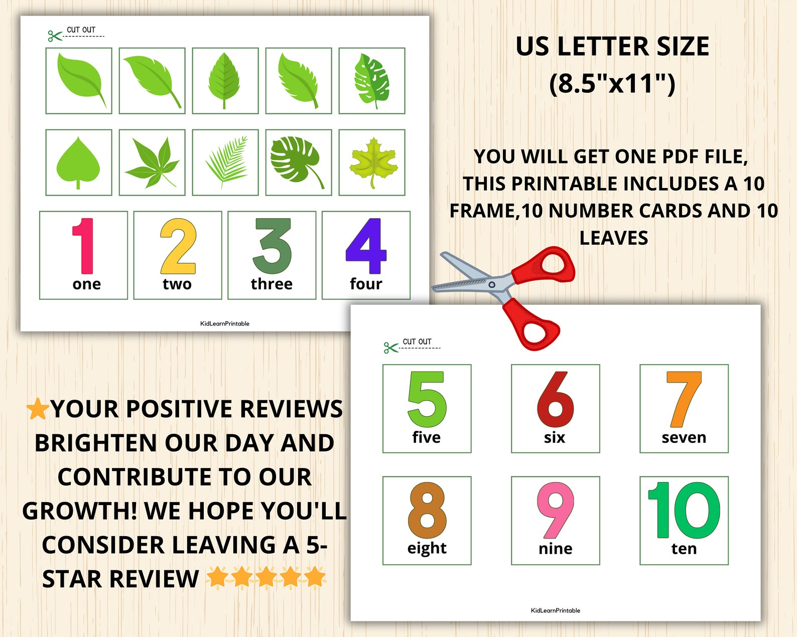 Ladybug Ten Frame,ladybug Printable Game,numbers 1-10,count and Match ...