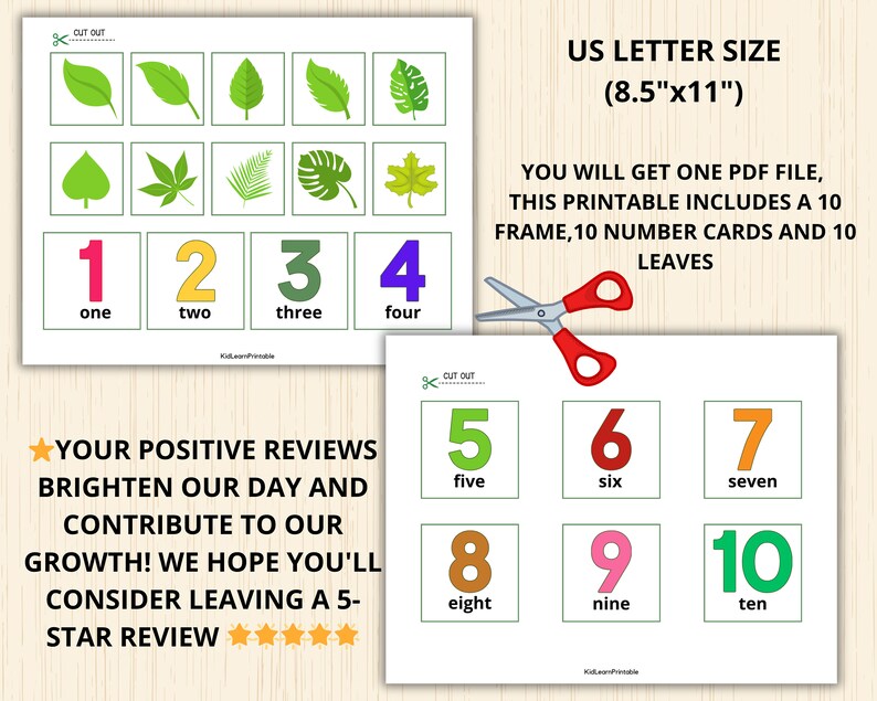 Ladybug Ten Frame,ladybug Printable Game,numbers 1-10,count and Match ...