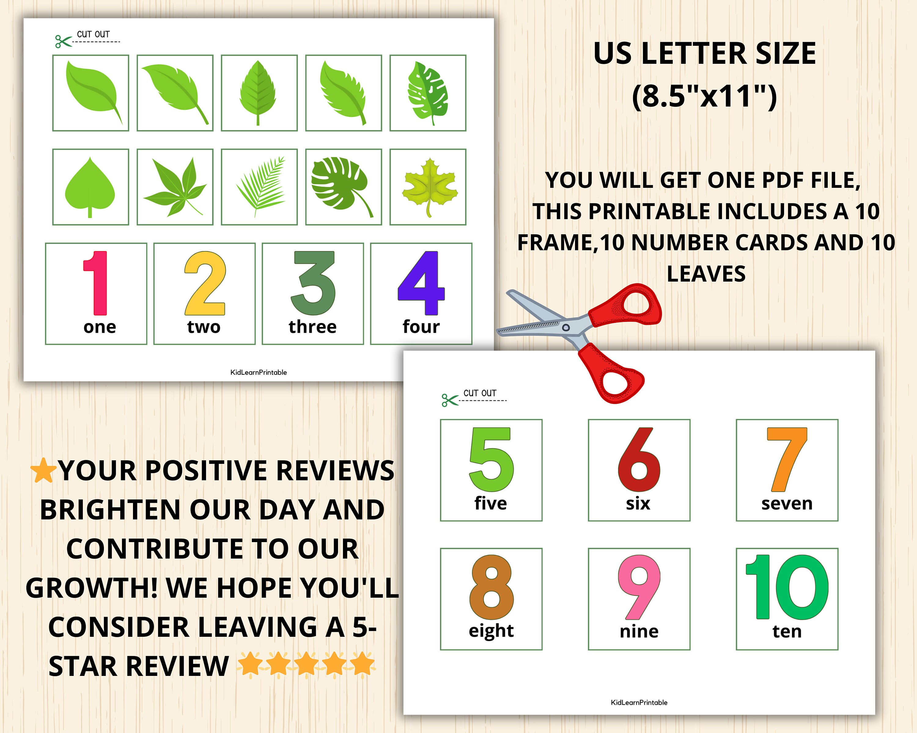 Ladybug Ten Frame,ladybug Printable Game,numbers 1-10,count and Match ...