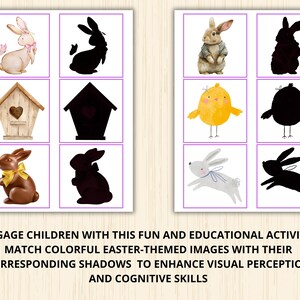 Easter Shadow Matching Cards,preschool Printable Shadow,easter Match ...