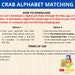 Crab Letter Match,preschool Letters,alphabet Matching Game,letter ...