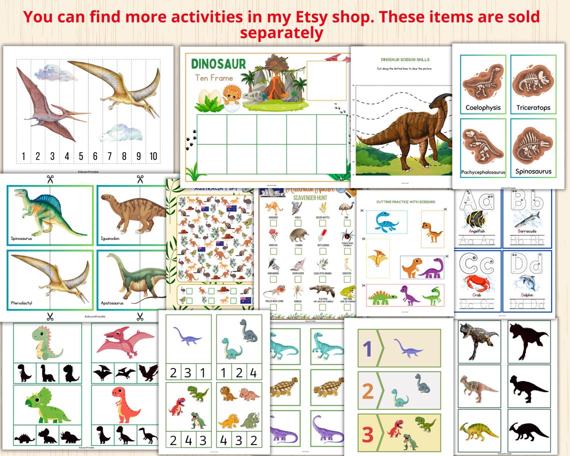 Dinosaur Color Match,dinosaur Preschool Activity,color Sorting Game ...
