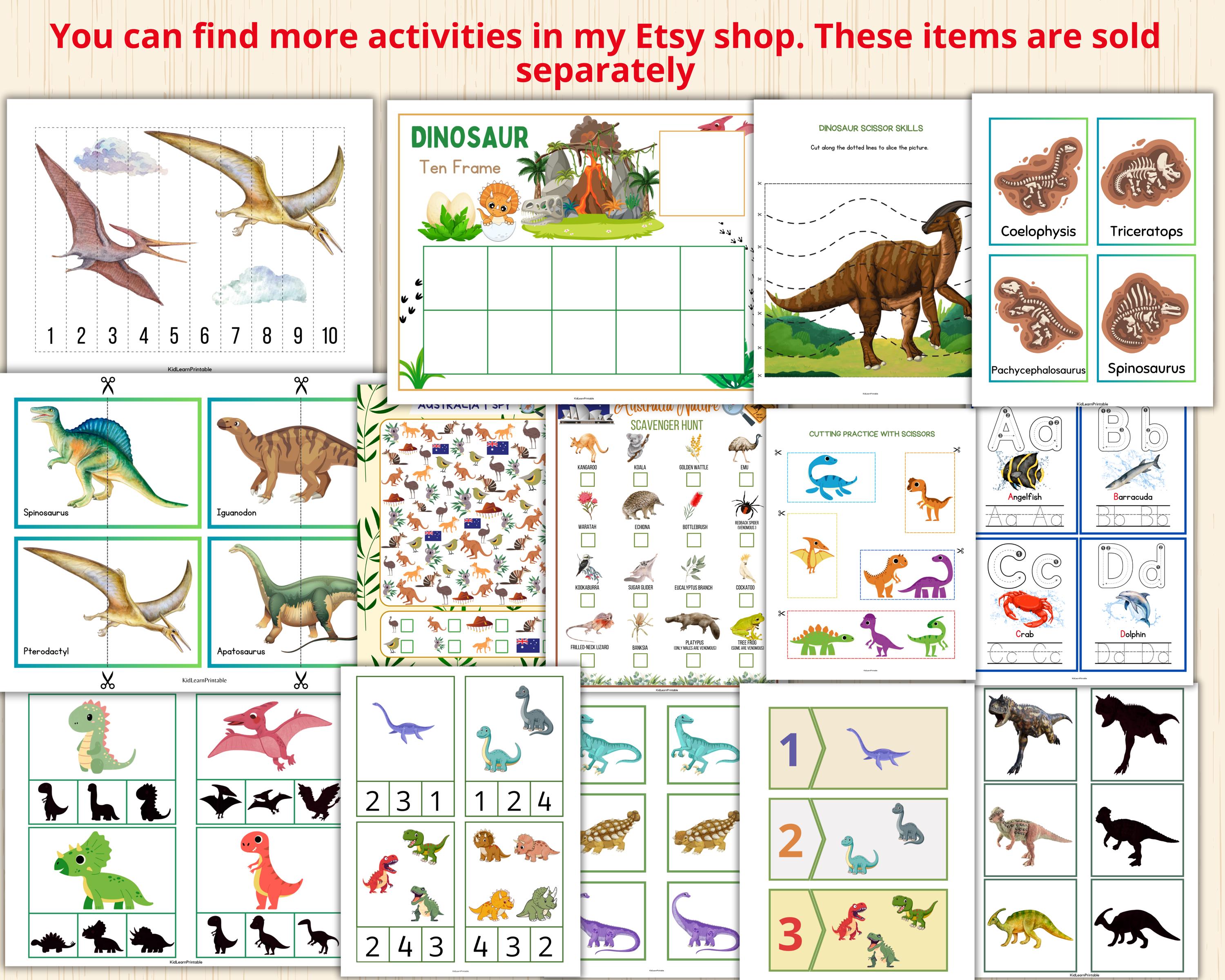 Dinosaur Color Match,dinosaur Preschool Activity,color Sorting Game ...