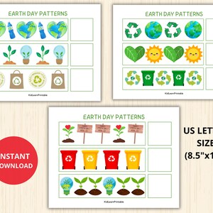 Earth Day Patterns,earth Day Busy Book,earth Day Activity, Cut and ...