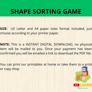 Shapes Sorting Activity,sort by Shape Activity,shape Matching Game ...