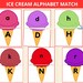 Ice Cream Alphabet Match,preschool Letters,alphabet Matching Game ...