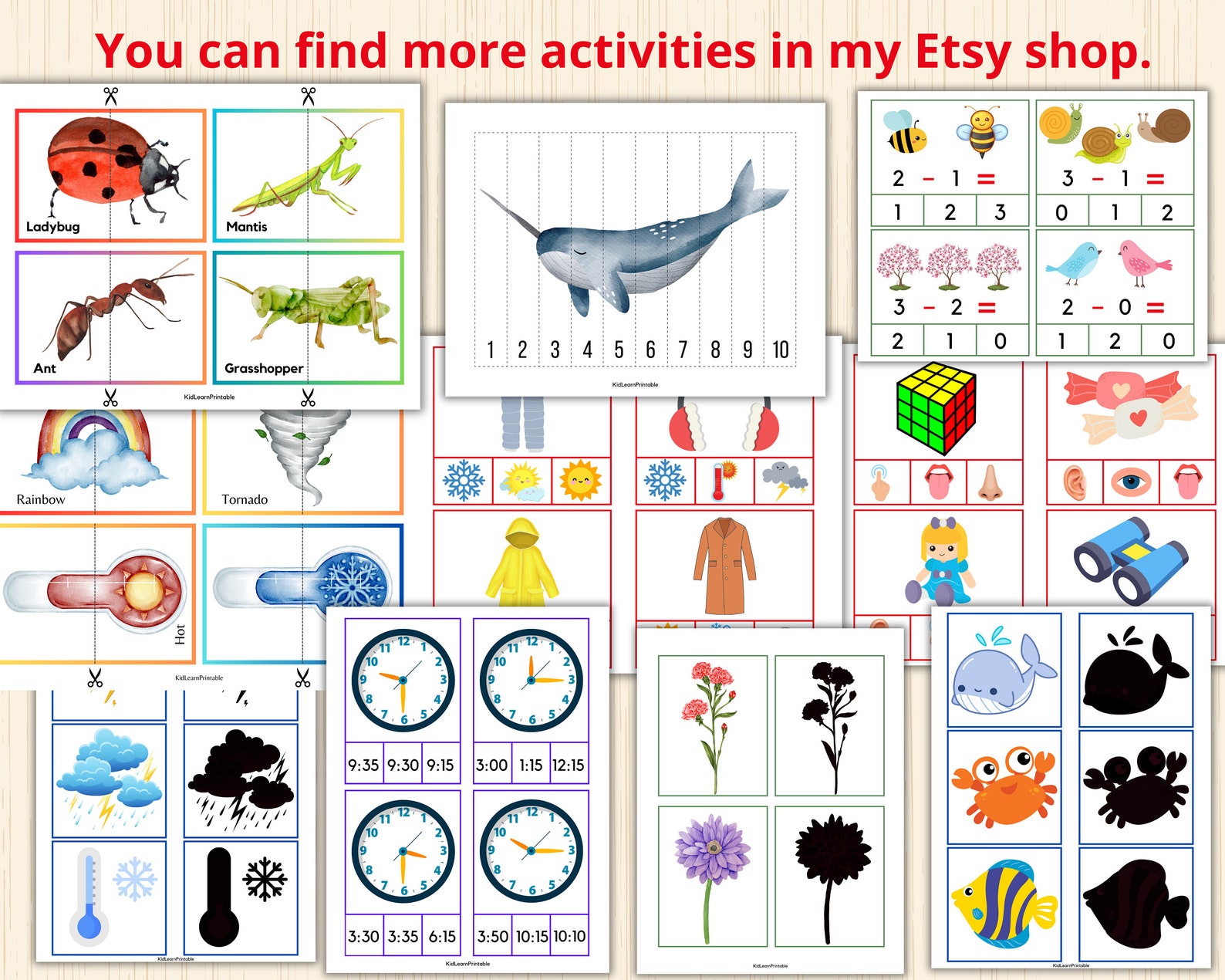 Weather Puzzles,weather Preschool, Number Sequence Puzzles, 1-10 ...