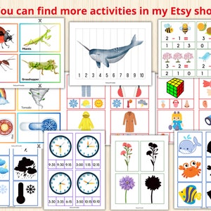 Weather Puzzles,weather Preschool, Number Sequence Puzzles, 1-10 ...