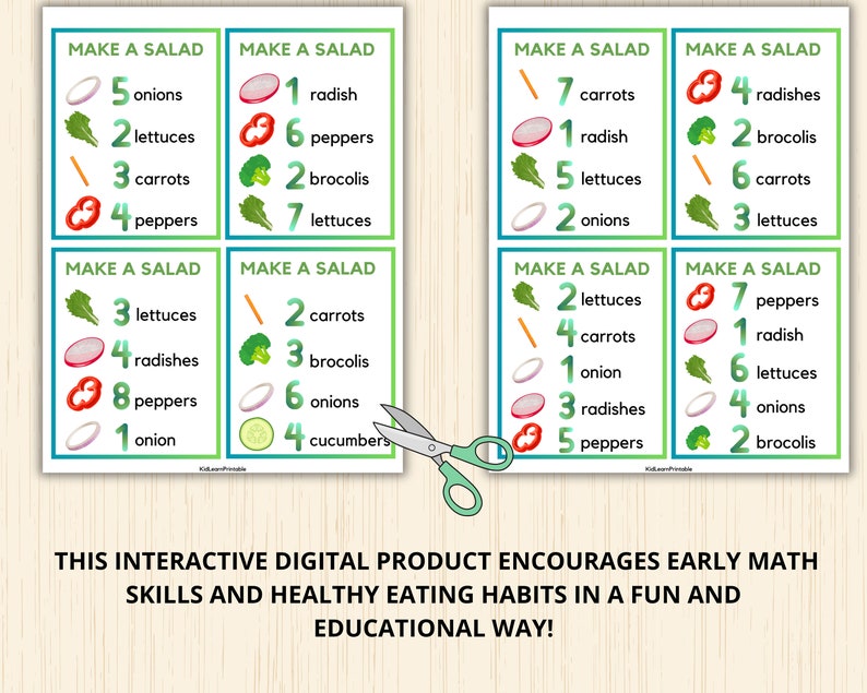 Healthy Foods,make a Vegetable Salad,pretend Play,kindergarten ...